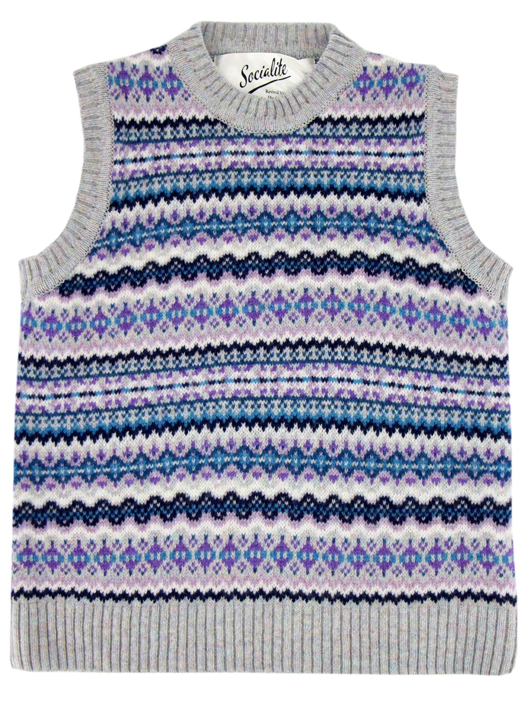 Fairisle Wool Tank Top - Ladies' 1940s 50s Style Vintage Look ...