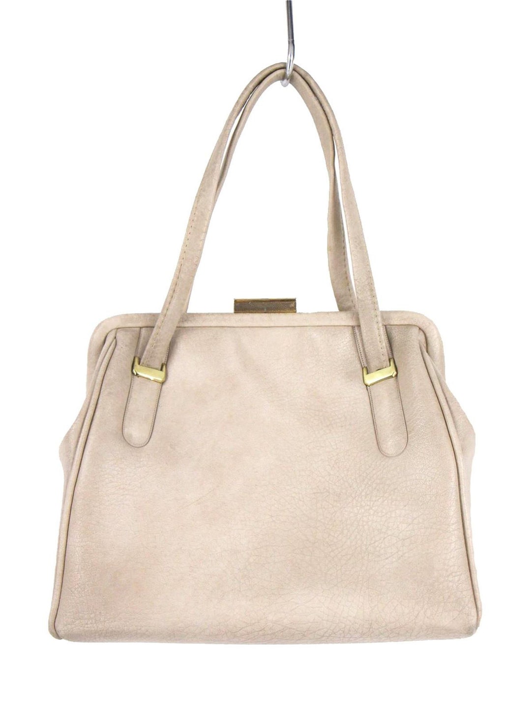 1960s Sixties Retro True Vintage Squashy Cream Faux Leather Bag - Etsy