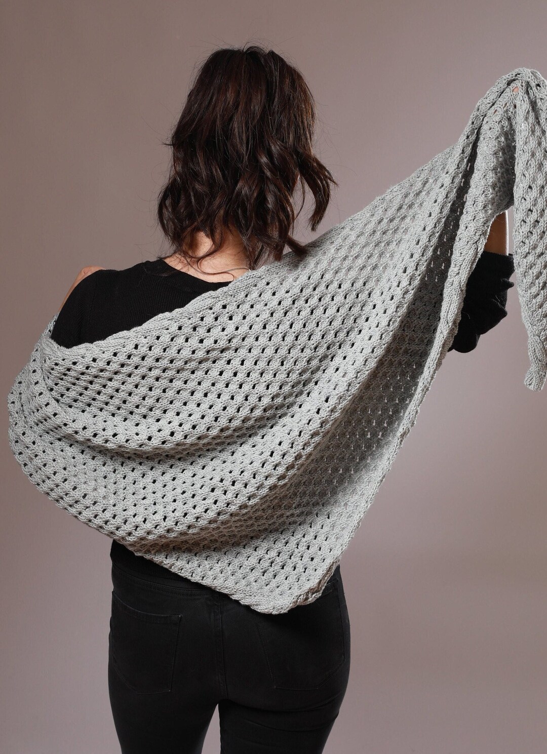 Soft Knit Triangle Wrap, Christmas Gift for Women, Triangle Shawlette ...