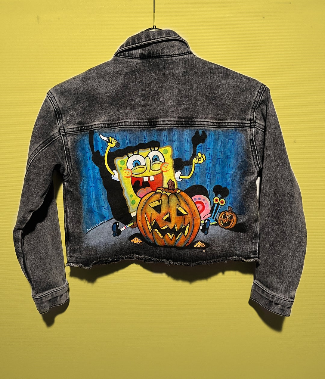 Pumpkin Killer Denim Jacket - Etsy
