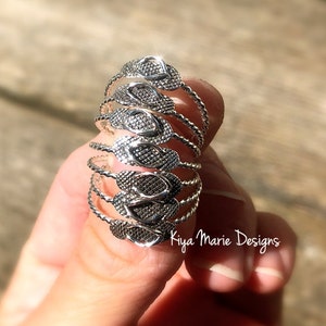 Flip Flop Ring, Skinny Band Stack Ring, Sterling Silver Argentium ...