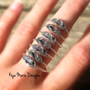 Flip Flop Ring, Skinny Band Stack Ring, Sterling Silver Argentium ...