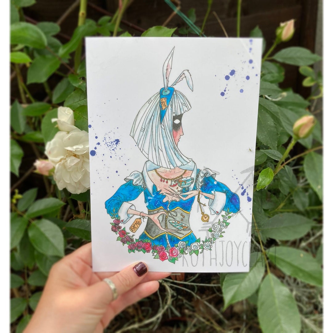 A5 Fairy Tale Home Decor Art Print Alice in Wonderland, Letterbox Gift ...