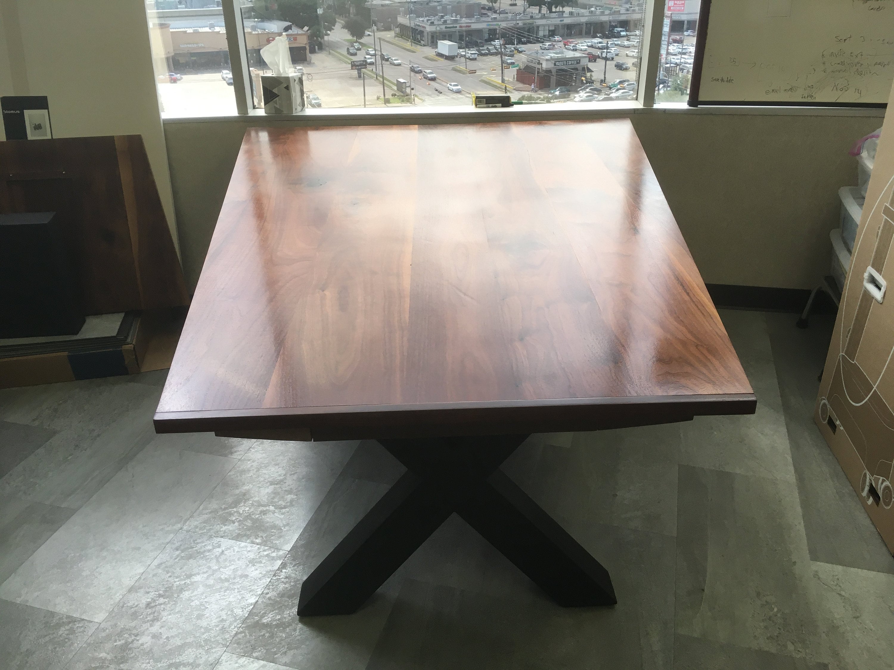 Trapezoidal Shaped Conference Room or Dining Room Table With Removable ...