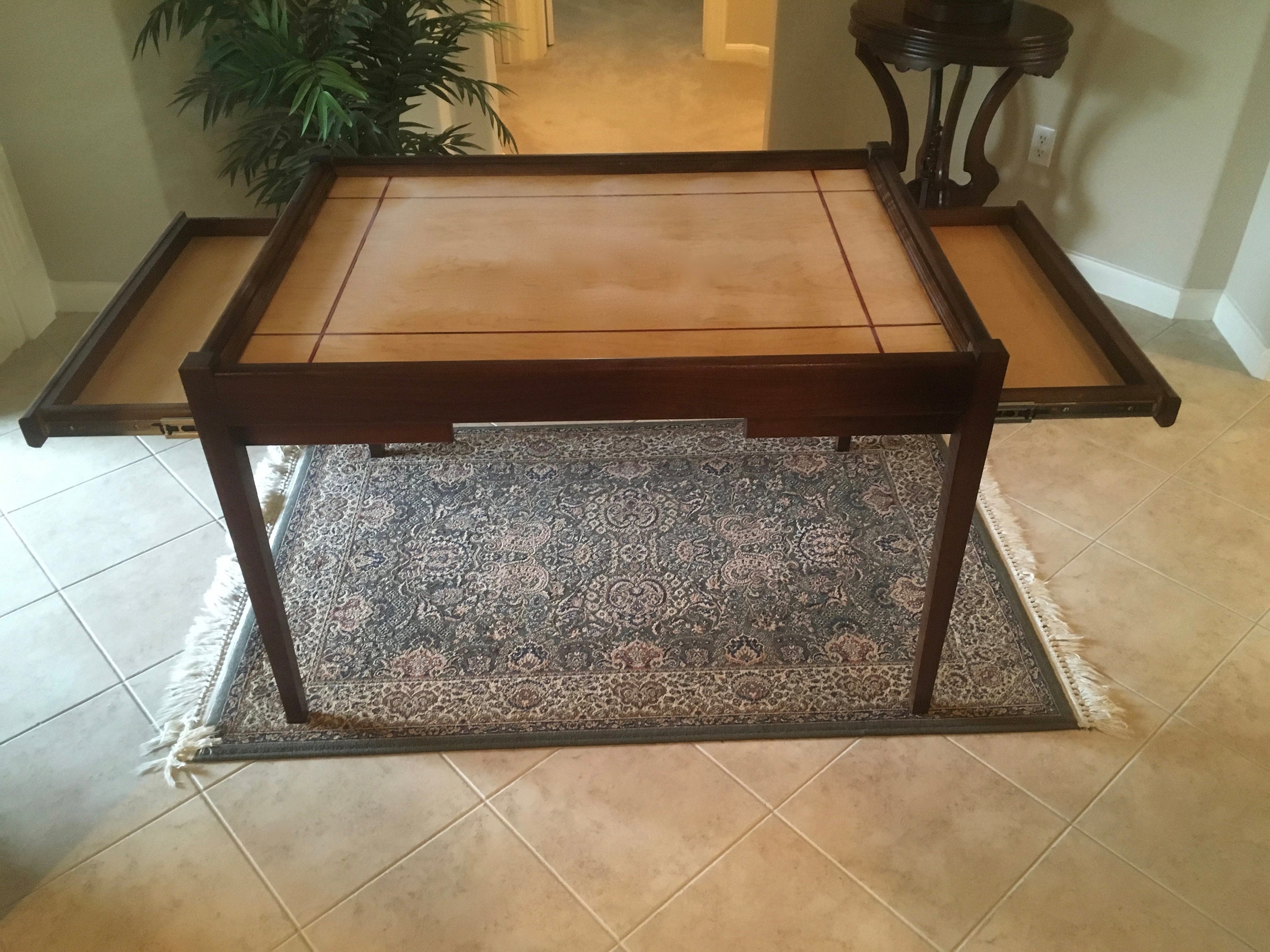 Walnut Jigsaw Puzzle Table With Additional Legroom - Etsy