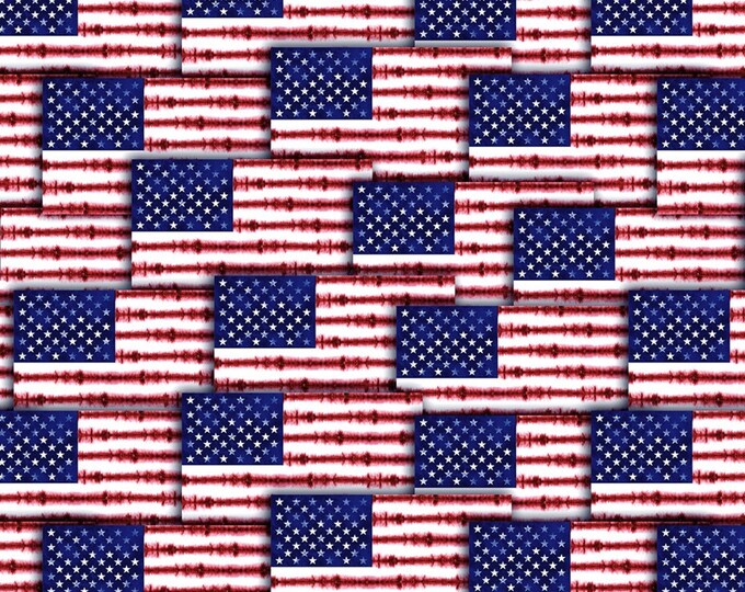 Mottled Stripes Fabric Red and Dark Blue Tie Dyed Stripes by ...