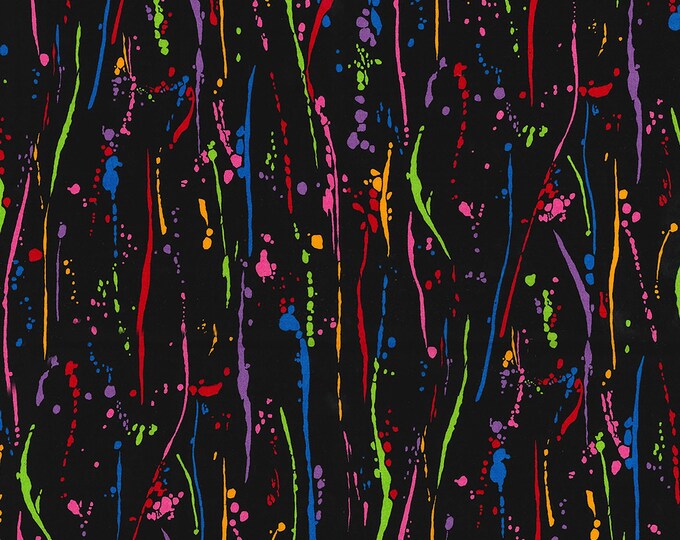 Paint Splatter, Novelty, Splatter Fabric, Fabric by the Yard, Cotton ...
