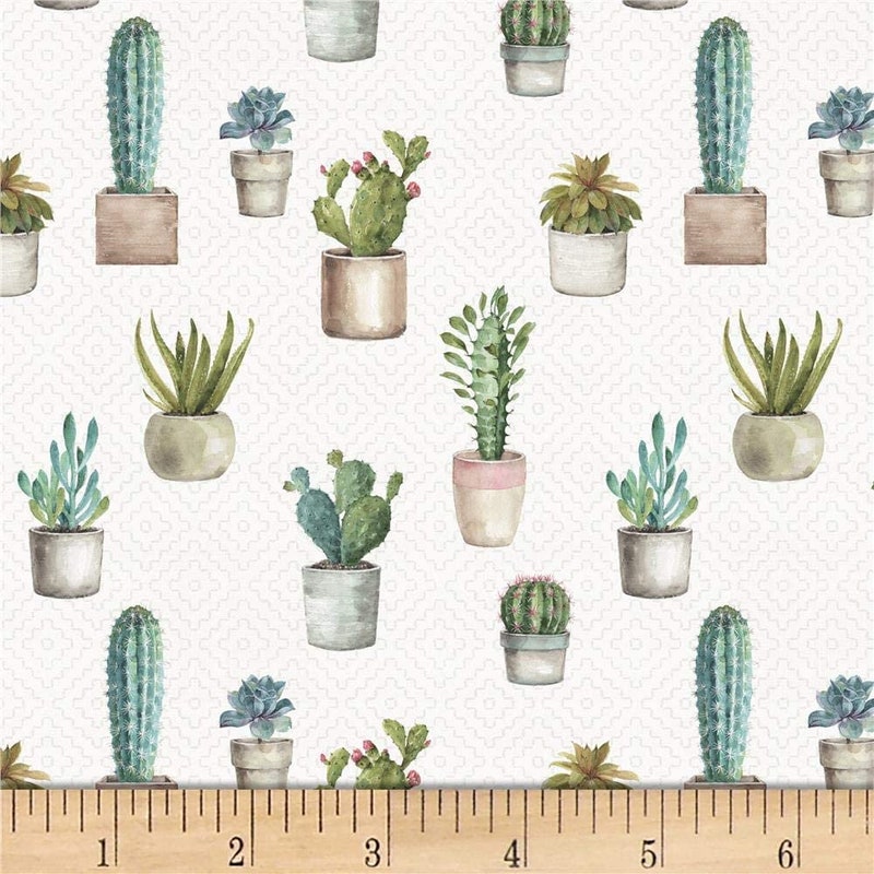 Novelty Cactus Fabric - Etsy