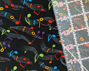 Large Scale Music Notes Fabric Large Scale Sheet Music by ...