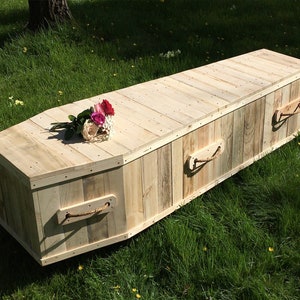 Handcrafted Coffin Made With Reclaimed Wood in West Wales . Suitable ...