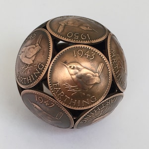 Jenny Wren Bronze Farthing Coin Ball. Different Dates Available. 70th ...