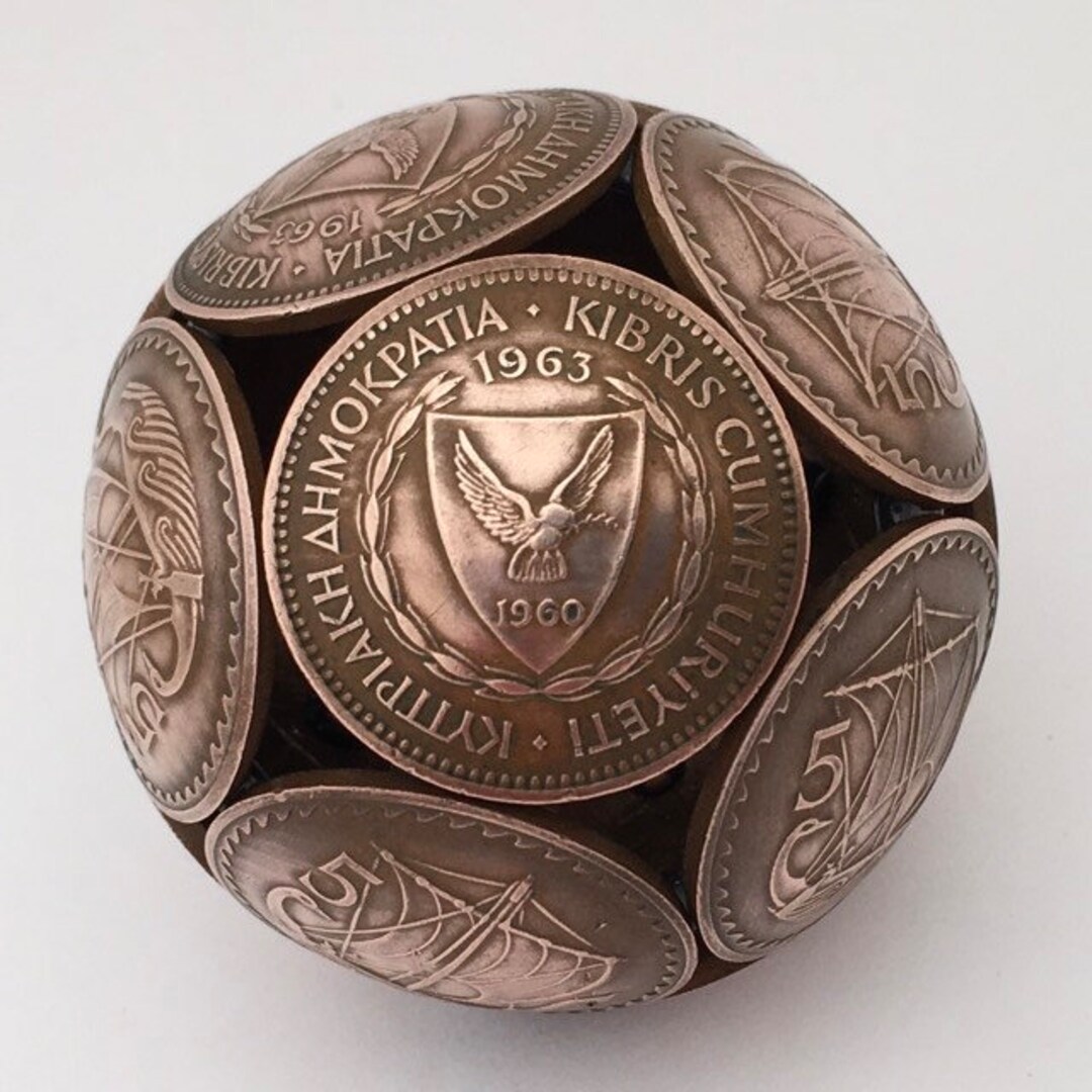 Cyprus 5 Mils Bronze Coin Ball… - Etsy