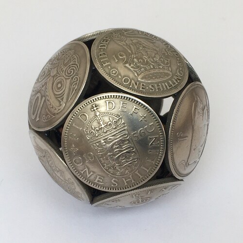 Mini Mixed World Coin Ball 8.5 Cm Coin Sphere Metal - Etsy
