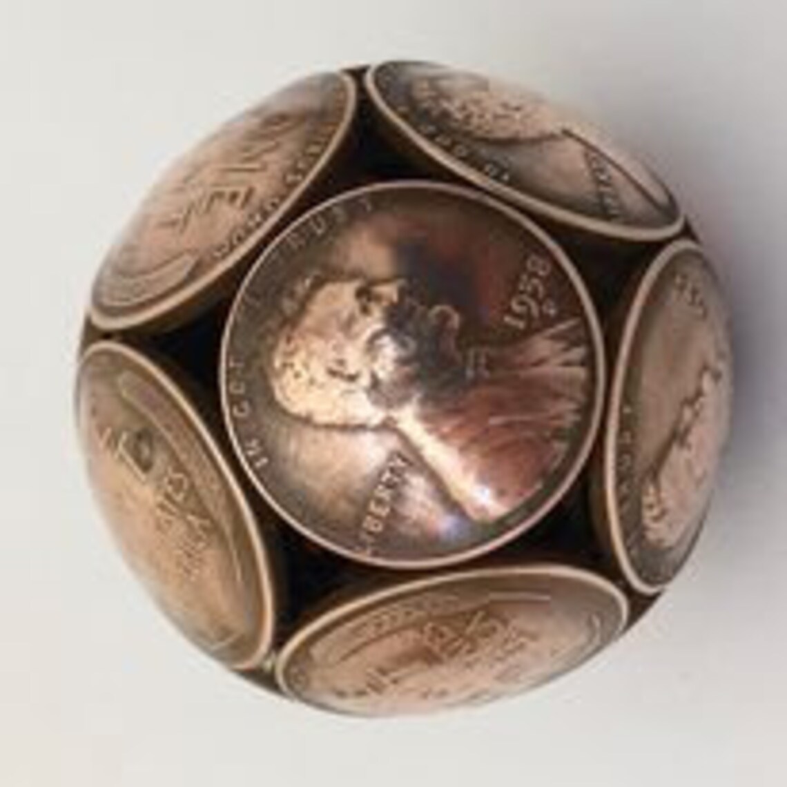 USA Wheat Cent . American Lincoln Copper Penny Coin Ball . Range of ...