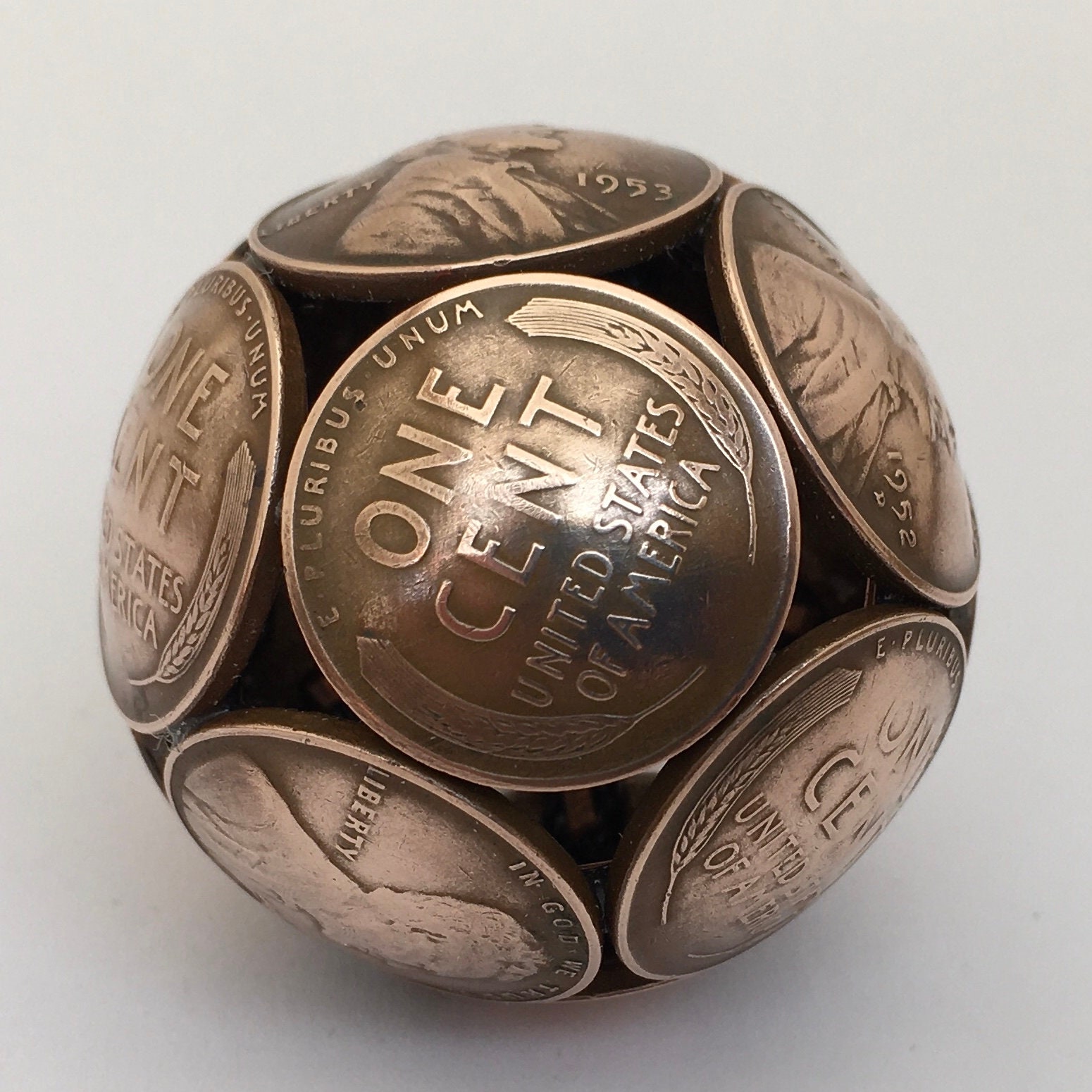 USA Wheat Cent . American Lincoln Copper Penny Coin Ball . - Etsy