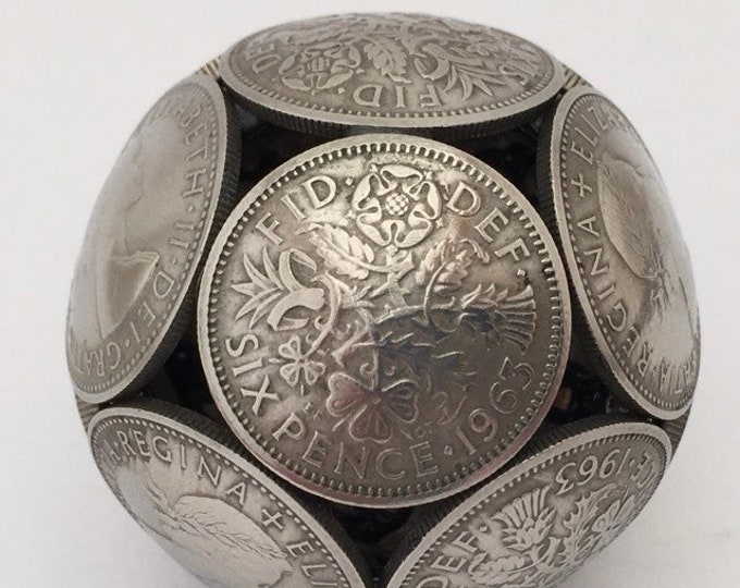 Mini Mixed World Coin Ball, 8.5 Cm Coin Sphere, Metal Sculpture ...