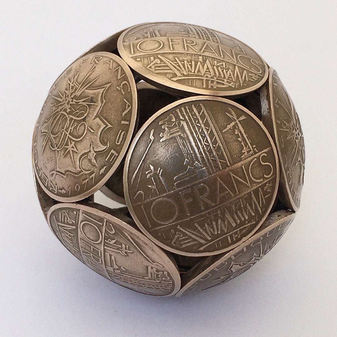 French “electrical Burst” 10 Franc Coin Ball .. Boule De Monnaie ...