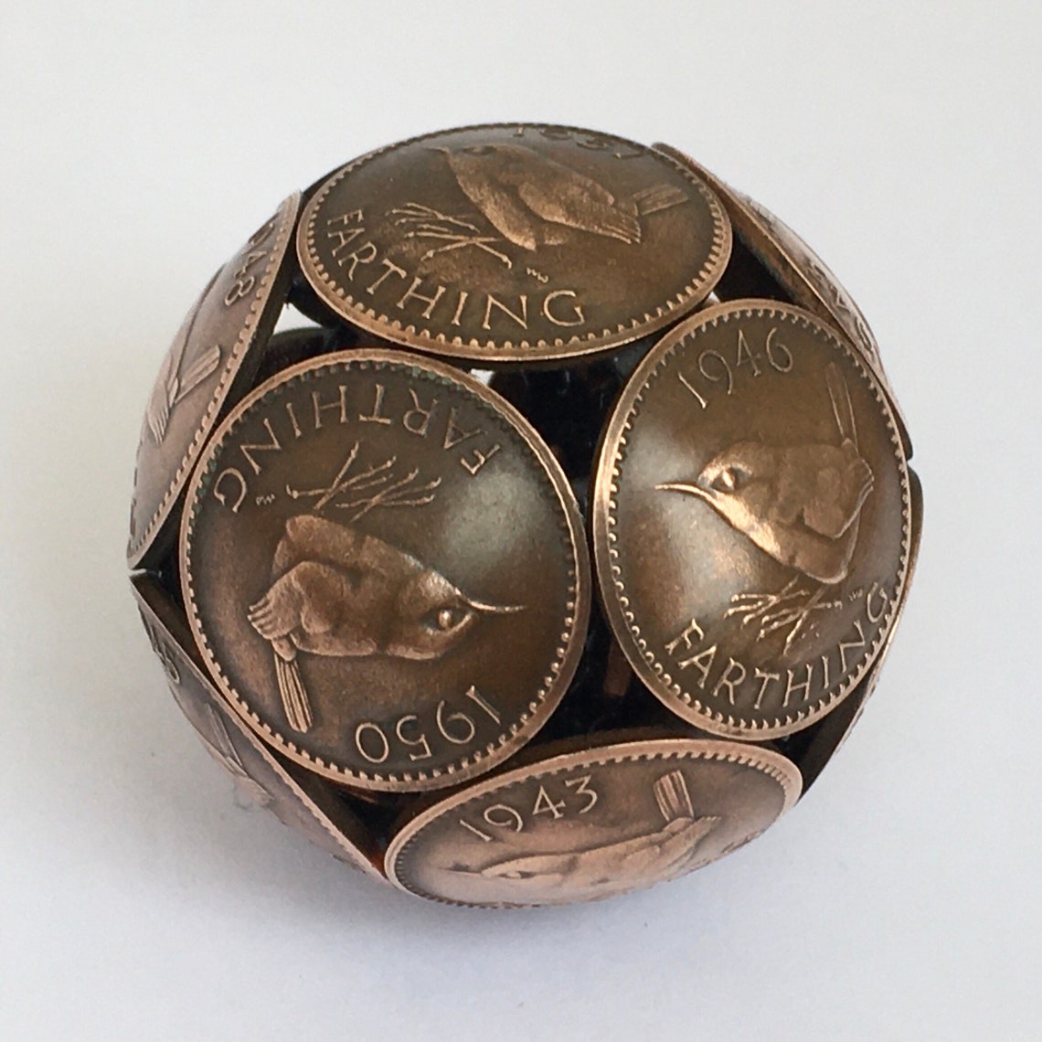 Jenny Wren Bronze Farthing Coin Ball. Different Dates Available. 70th ...