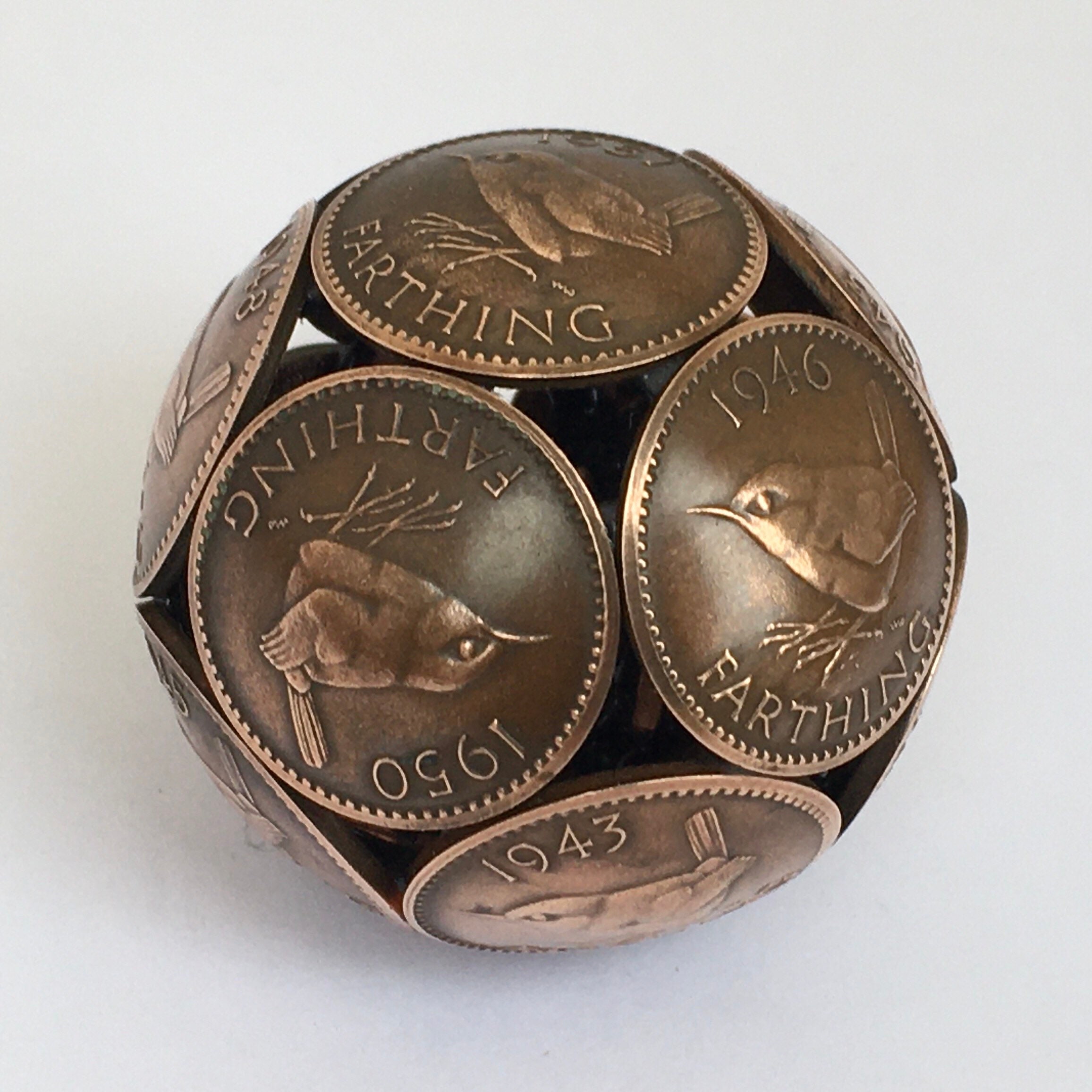 Jenny Wren Bronze Farthing Coin Ball - Etsy UK