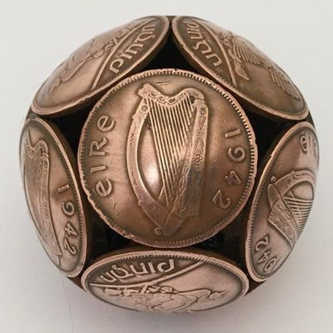 Irish Big Old Eire Bronze Penny Coin Ball . Various Dates Available ...