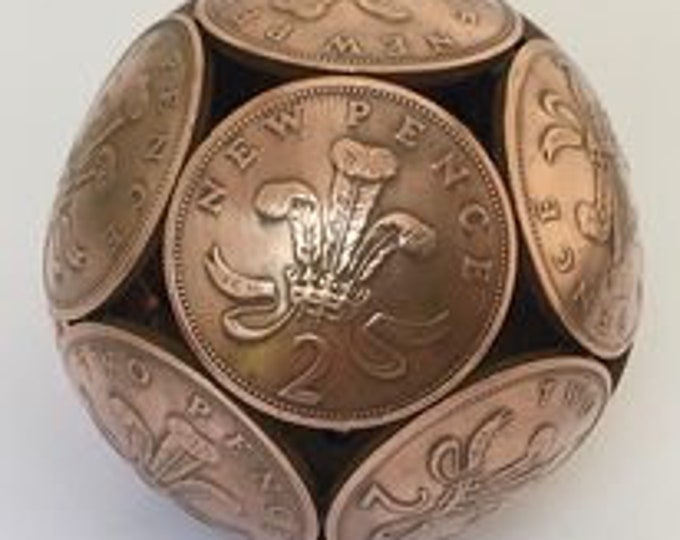 Mini Mixed World Coin Ball, 8.5 Cm Coin Sphere, Metal Sculpture ...