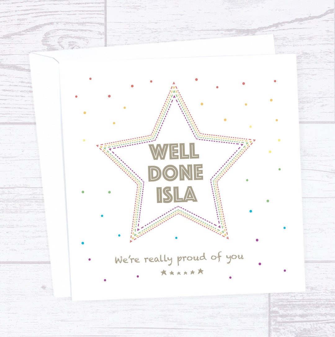 Big Star Well Done Greeting Card - Etsy UK