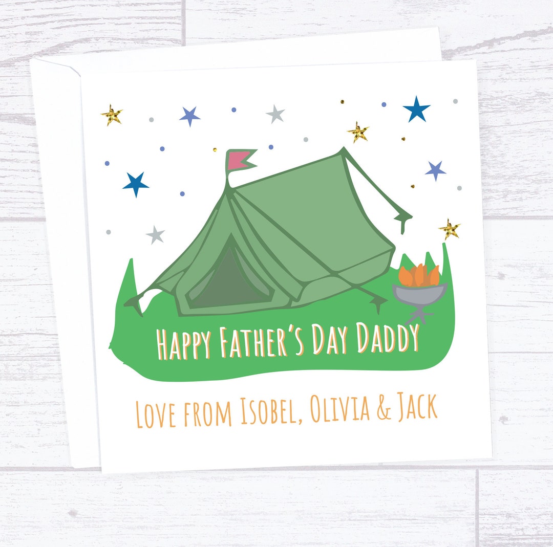 Father's Day Card Personalised Camping Father's Day - Etsy