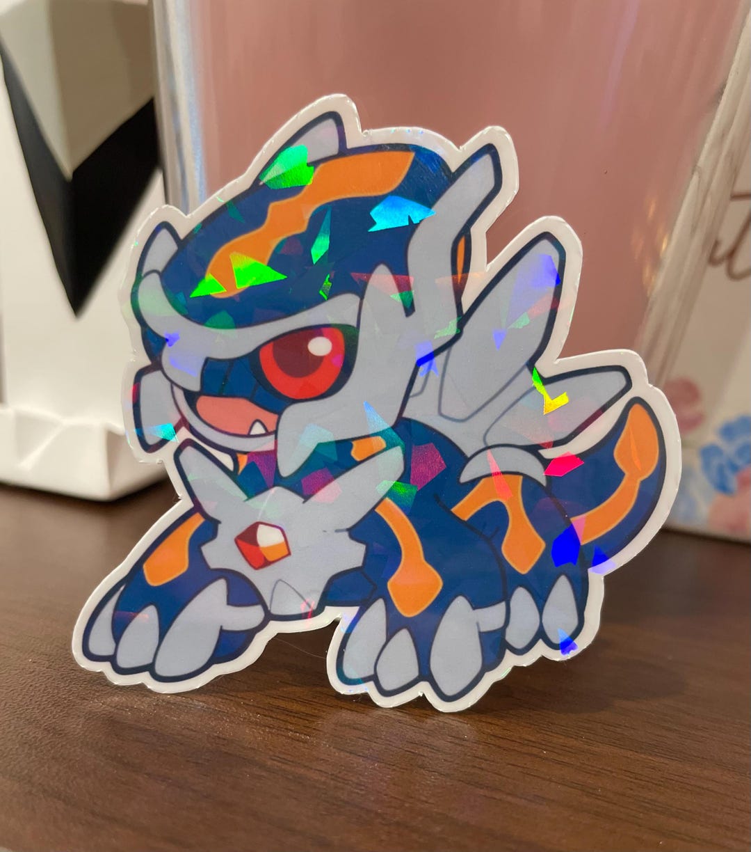 Primal Dialga Holographic Vinyl Sticker - Etsy