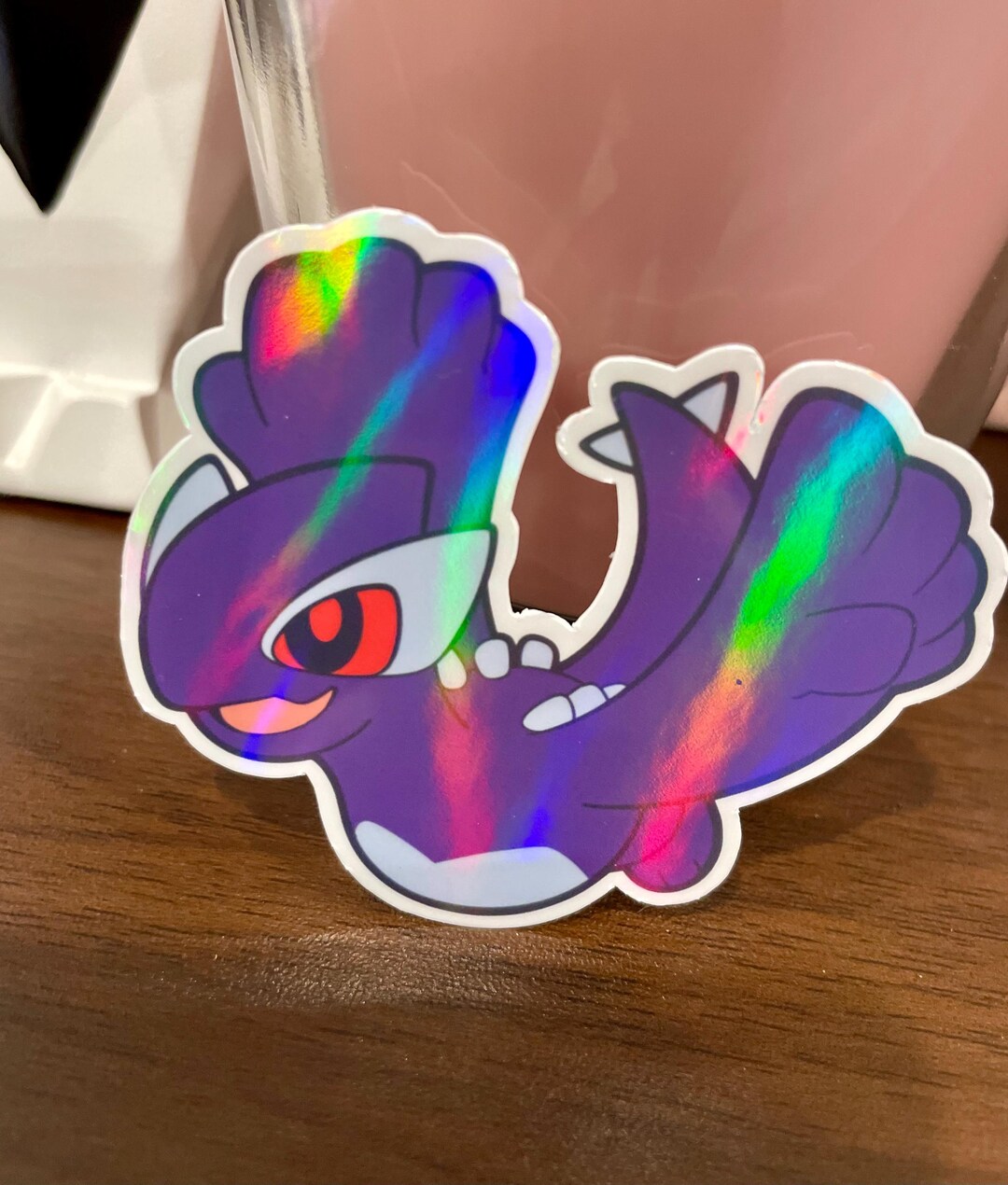 Shadow Lugia Holographic Vinyl Sticker - Etsy
