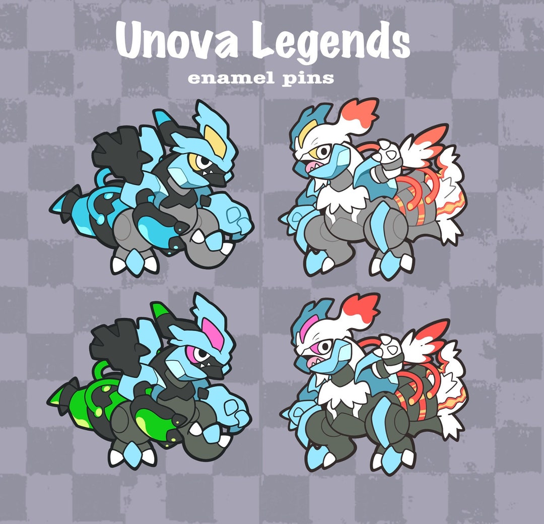 Pokemon Unova Legends Black & White Kyurem Enamel Pin Shiny - Etsy