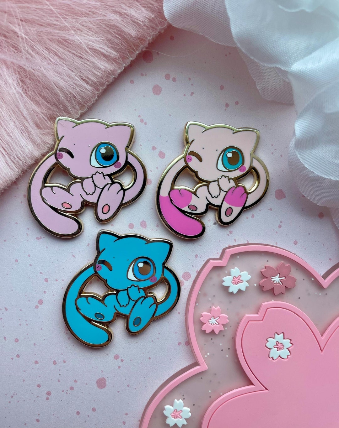 Pokemon Mew Hard Enamel Pin Shiny Retro - Etsy