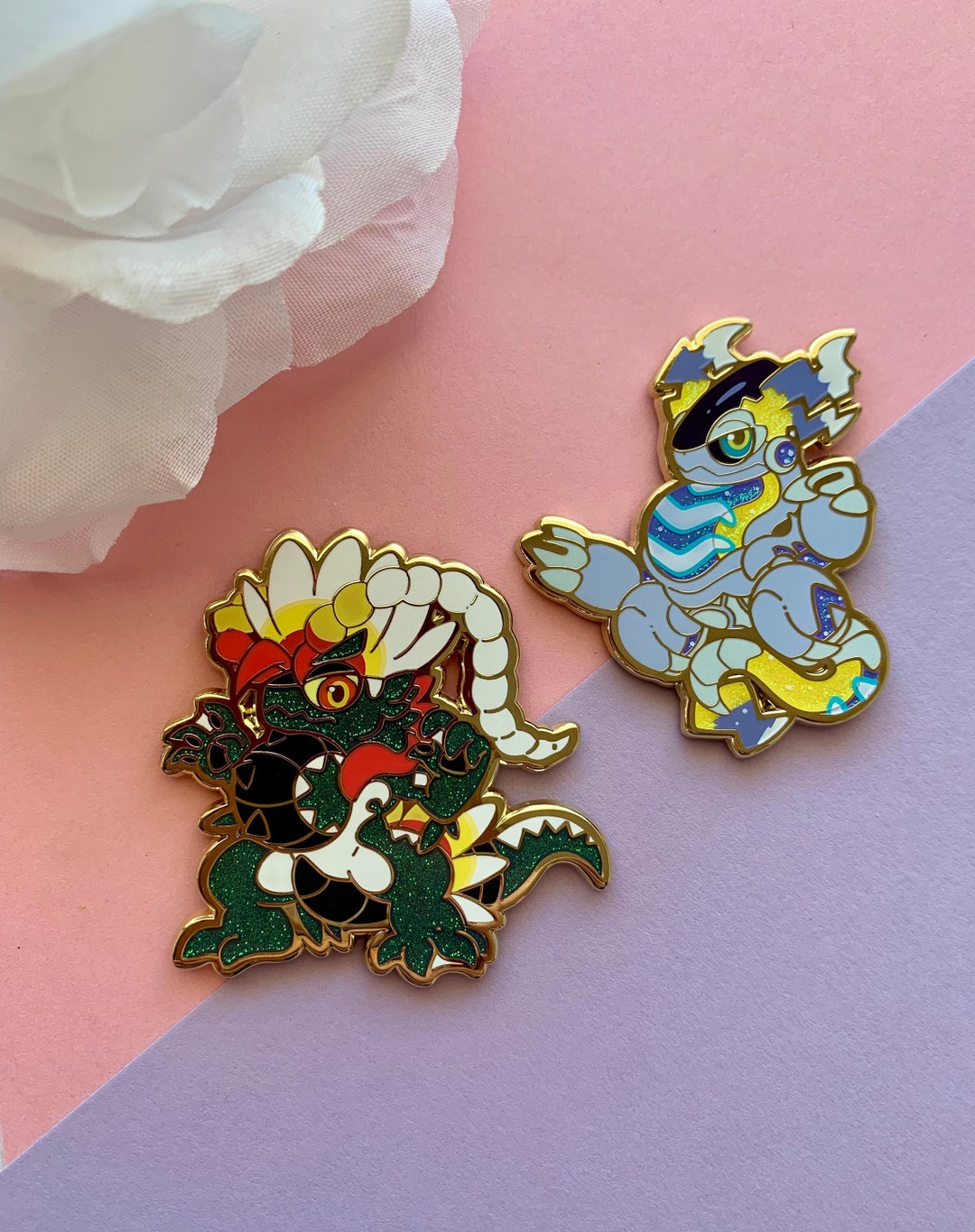 Pokemon Shiny Koraidon Miraidon Scarlet Violet Hard Enamel Pins - Etsy