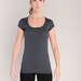 Womens Yoga Clothes - Scoop Neck Short Sleeve T-shirt - Merino Wool ...