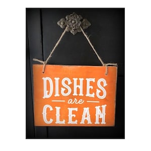 Reversible Dishes Clean/dirty Sign: Rustic Farmhouse Kitchen Decor - Etsy
