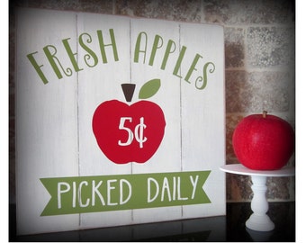 Farm Fresh Apples Sign - Etsy