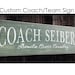Custom Coach Sign Coach Gift Sports Team Sign Vintage Sign | Etsy