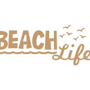 Beach Life Decal, Beach Decal, Beach Life, Car Decal, Laptop Decal ...