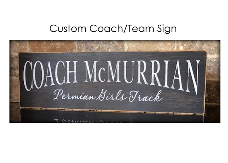 Custom Coach Sign Coach Gift Sports Team Sign Vintage Sign - Etsy