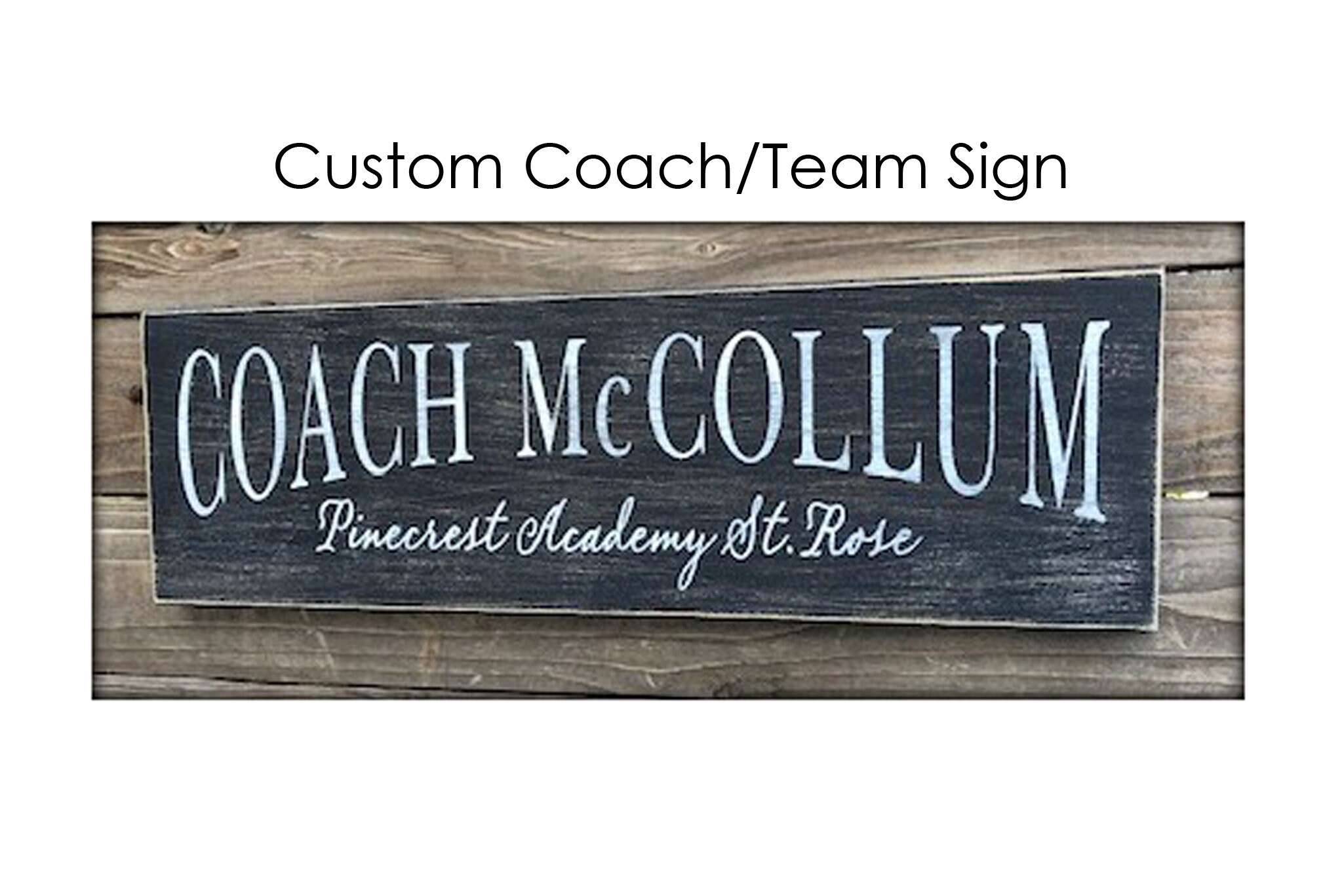 Custom Coach Sign Coach Gift Sports Team Sign Vintage Sign | Etsy