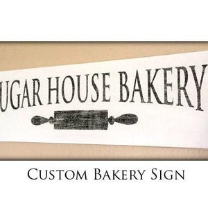 Bakery Sign Rustic Bakery Sign Rolling Pin Baker Bake - Etsy