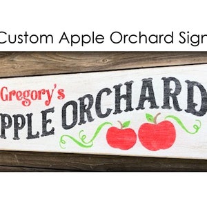 Custom Apple Orchard Sign Wood Apple Sign Apple Decor Apple - Etsy