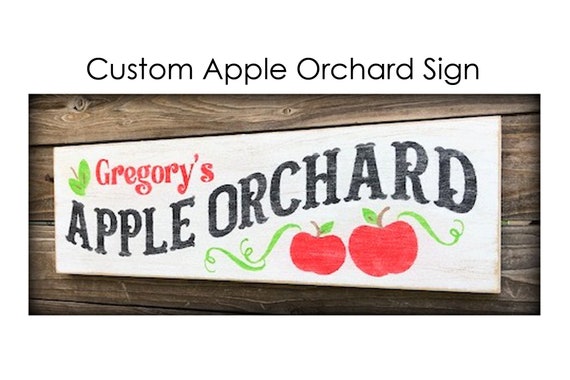Custom Apple Orchard Sign Wood Apple Sign Apple Decor Apple - Etsy