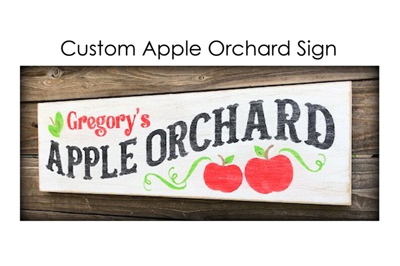 Custom Apple Orchard Sign Wood Apple Sign Apple Decor Apple - Etsy