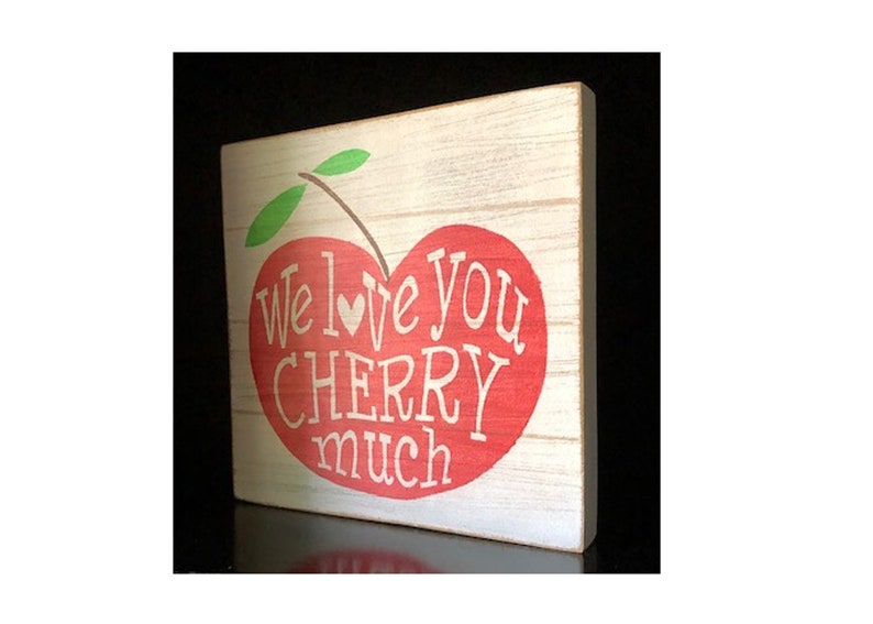 Cherry Sign Cherry Decor Hand Painted Cherry Sign Cherries - Etsy