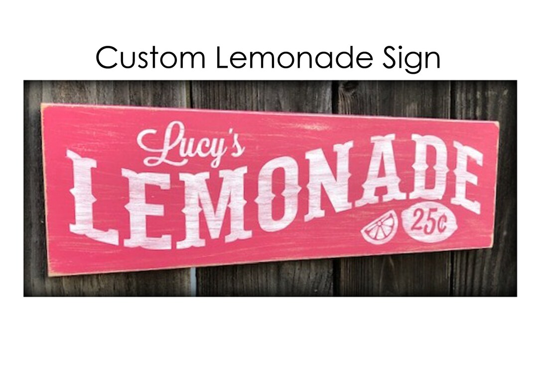 Custom Fresh Lemonade Sign, Lemonade for Sale, Lemon Decor, Farmhouse ...