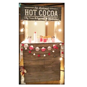 Hand Painted Hot Cocoa Sign, Rustic Cocoa Sign, Old Fashioned Hot Cocoa ...