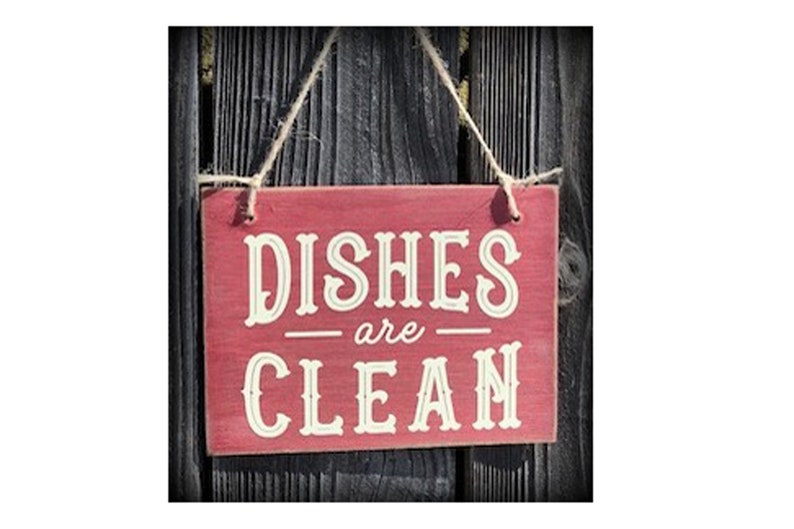 Dishes Are Clean Dishes Are Dirty Sign Reversible Kitchen | Etsy