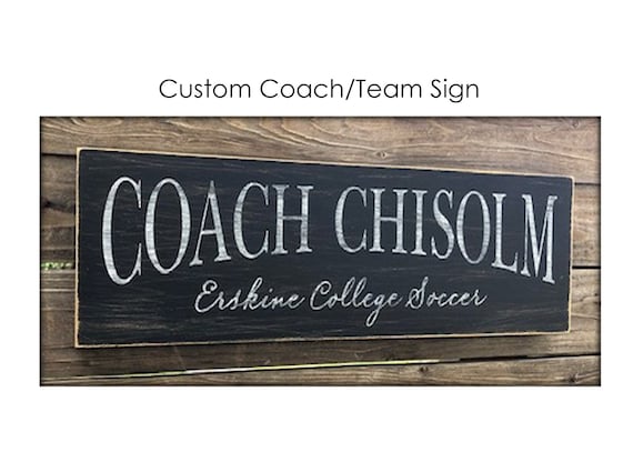 Custom Coach Sign Coach Gift Sports Team Sign Vintage Sign | Etsy