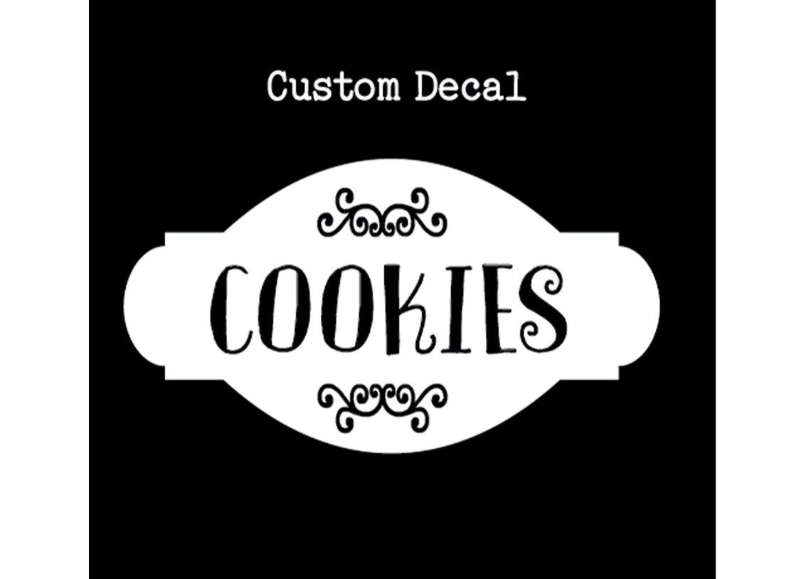 DIY Cookie Jar DECAL Cookies Label Mercantile Decal Cookie - Etsy