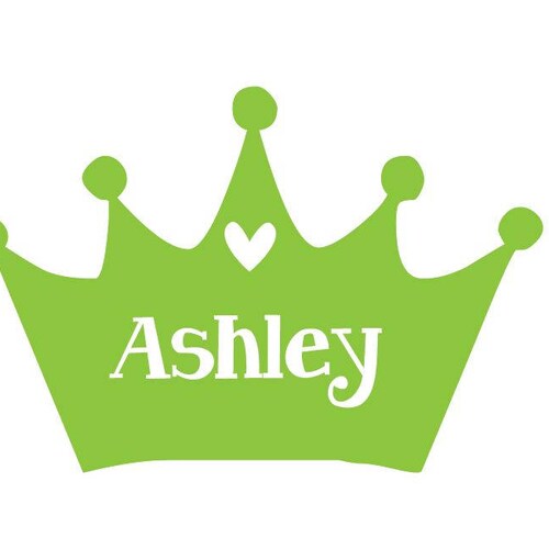 Personalized Princess Crown Decal Set Initial Name Girl Wall - Etsy